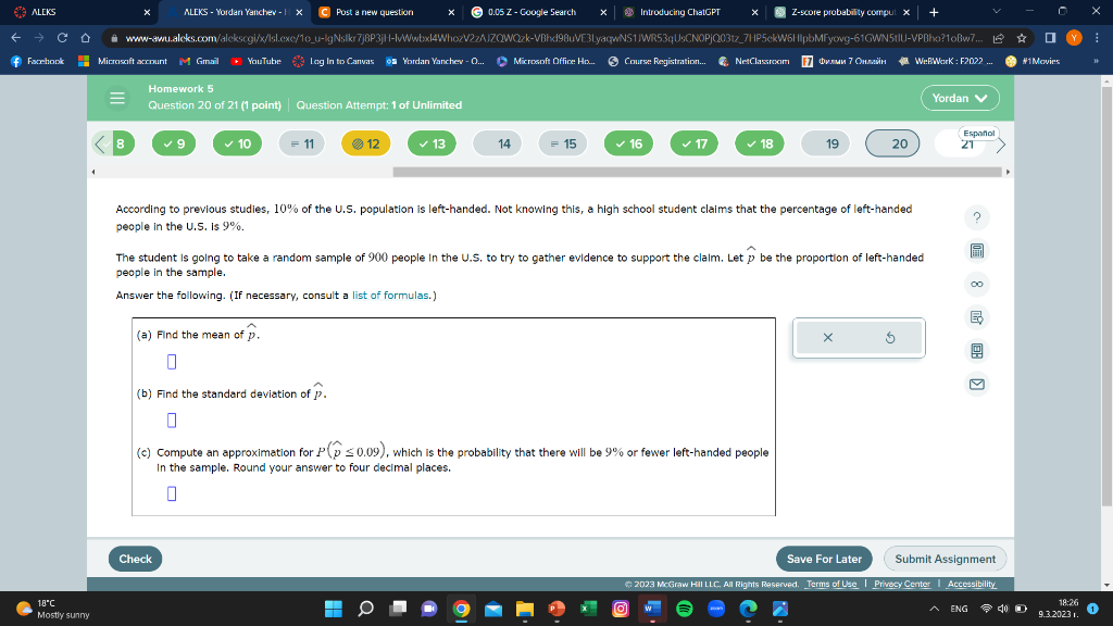 Solved According to previous studies, 10% of the U.S. | Chegg.com