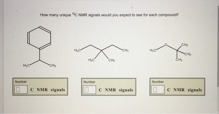 Solved How many unique 13C NMR signals would you expect to | Chegg.com