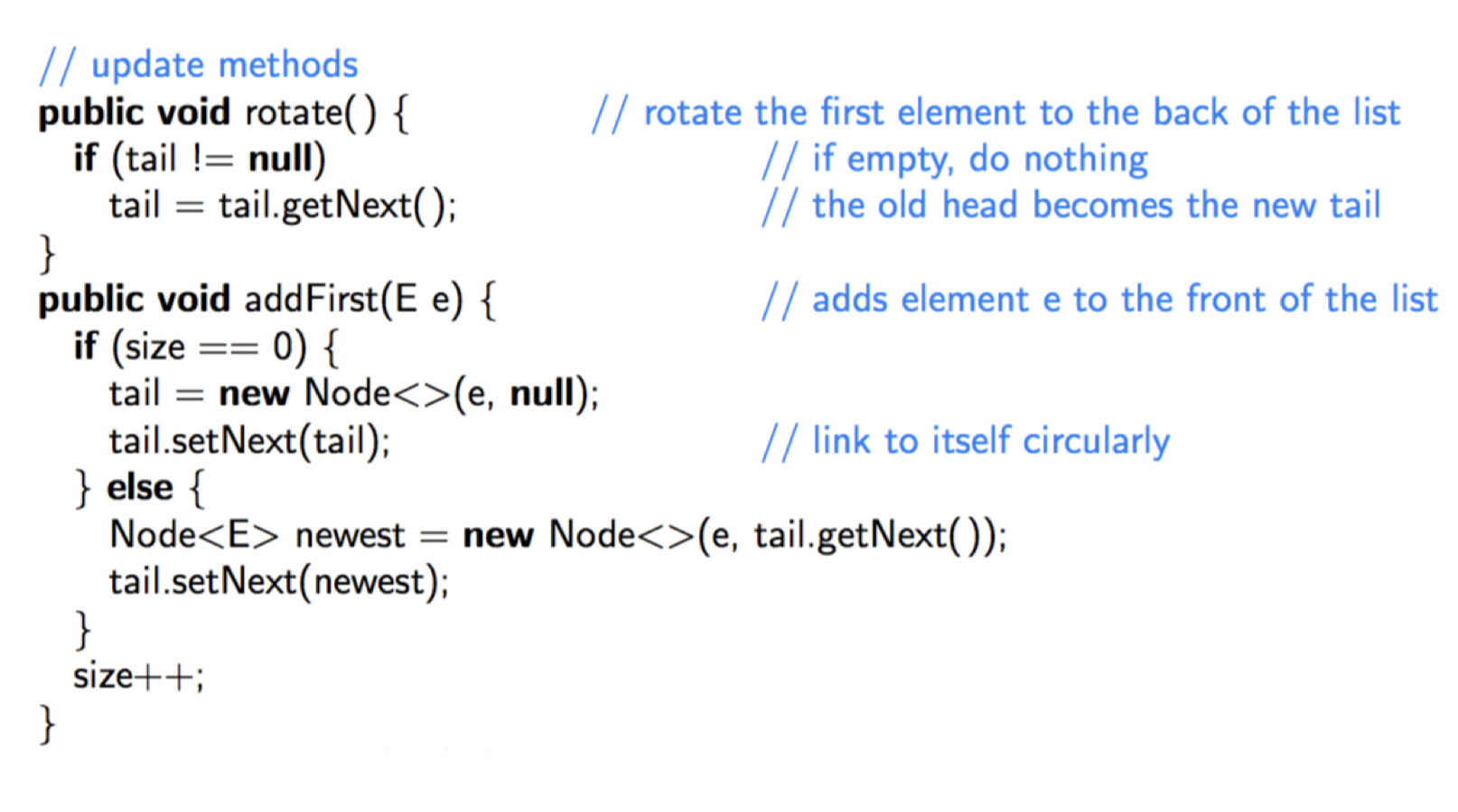 Solved In Java, basically, make a CircularDoublyLinkedList | Chegg.com