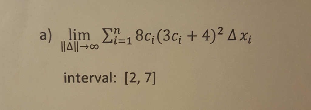 Solved Write the limit as a definite integral on the | Chegg.com