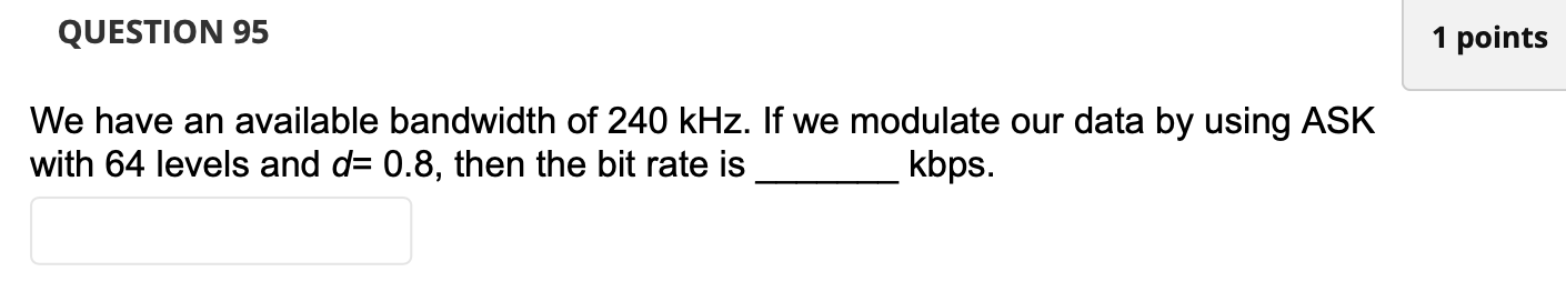 Solved Calculate the baud rate in bauds for a 32-QAM system | Chegg.com