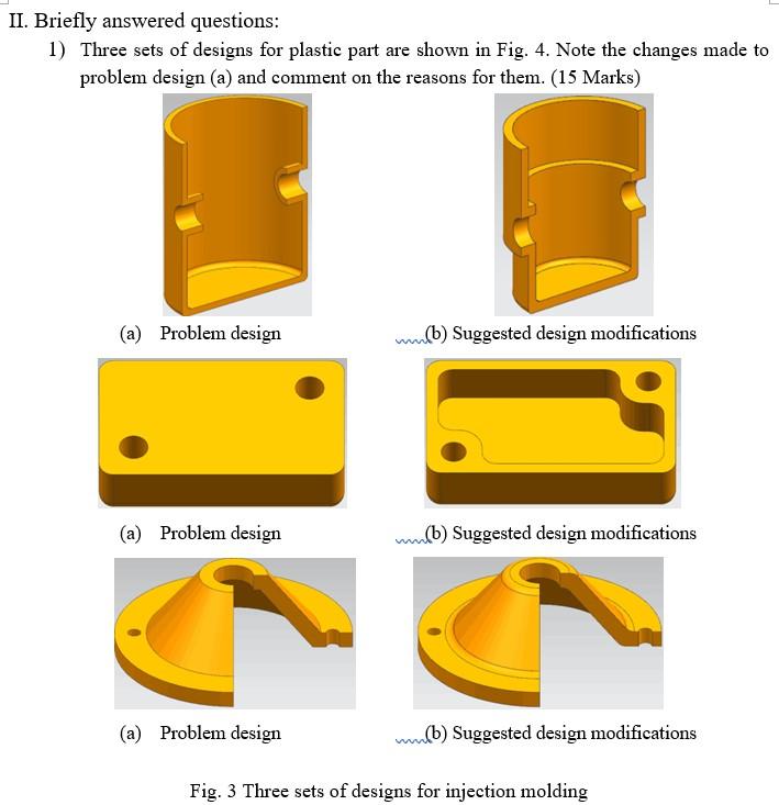 Solved II. Briefly answered questions: 1) Three sets of | Chegg.com