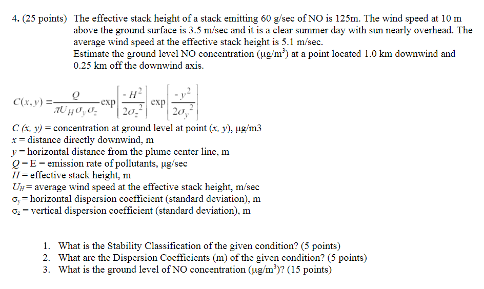 Solved 4. (25 points) The effective stack height of a stack | Chegg.com