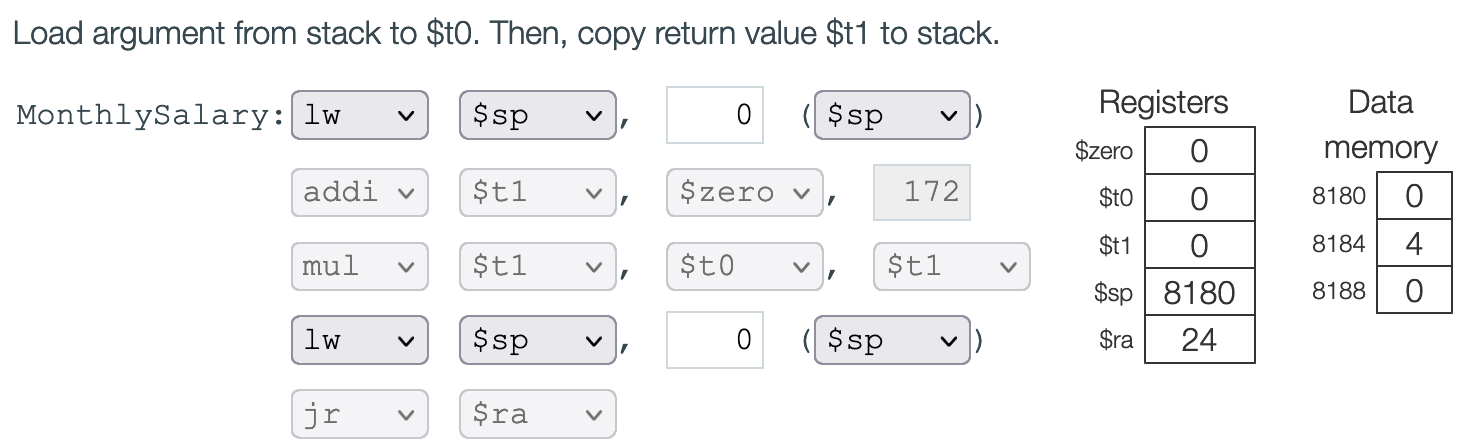 Solved Load argument from stack to $ to. ﻿Then, copy return | Chegg.com