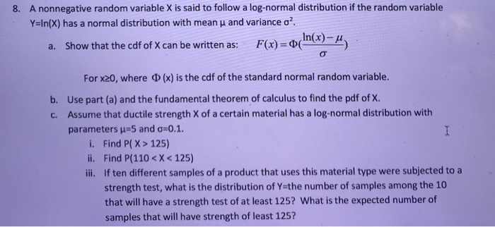 Solved A nonnegative random variable X is said to follow a | Chegg.com