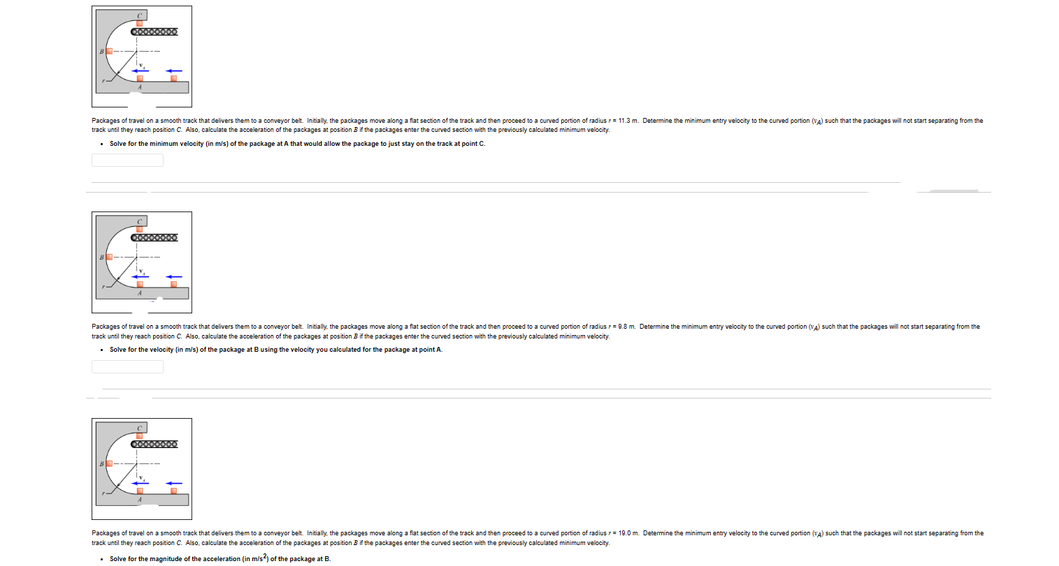 Solved track until they reach position C. Also, calculate | Chegg.com