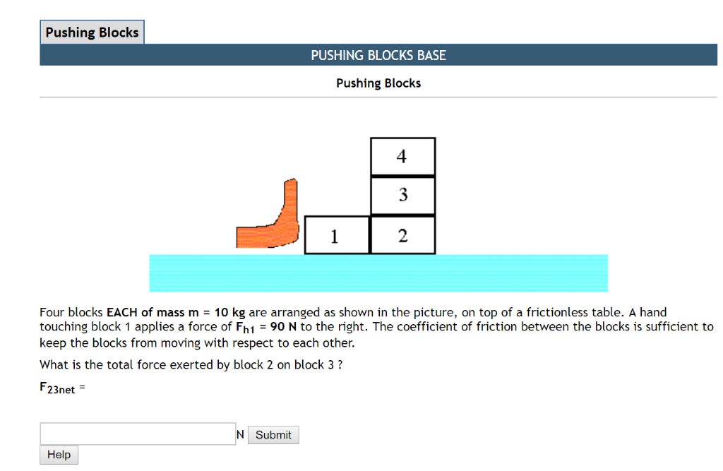 Solved Pushing Blocks PUSHING BLOCKS BASE Pushing Blocks 4 | Chegg.com