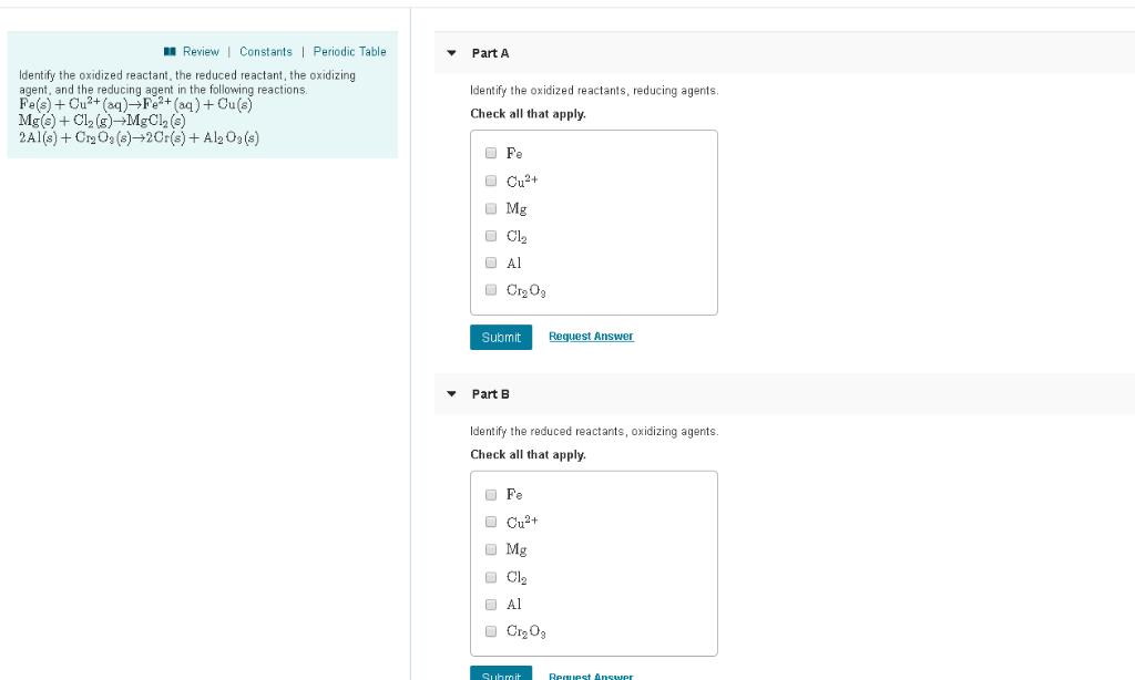 Solved Review| Constants| Periodic Table PartA Identify the | Chegg.com