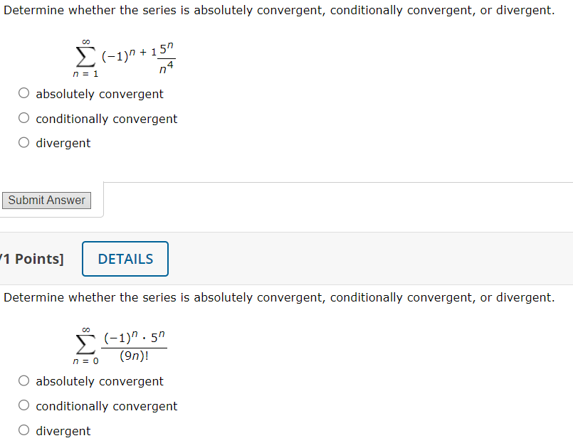 Solved Determine whether the series is absolutely | Chegg.com
