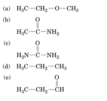 Solved (a) H2C-CH2-0-CH, (b) O H2C-C-NH2 (c) O II H2N-C-NH2 | Chegg.com