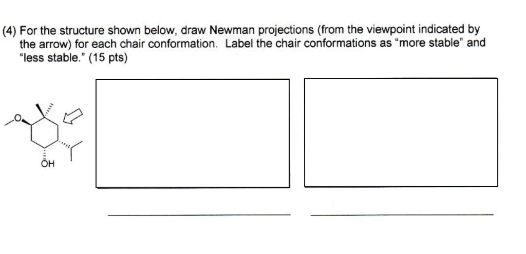 Solved (4) For the structure shown below, draw Newman | Chegg.com