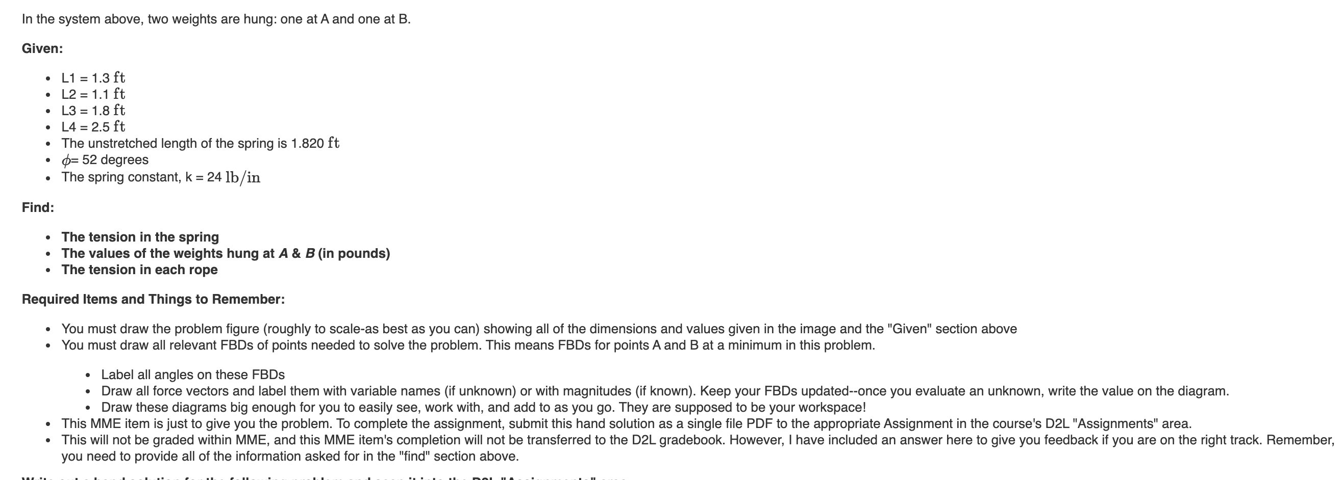 Solved Learning Goal: Draw Free Body Diagrams Solve a 2D | Chegg.com