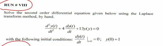 Solved Solve the second order differential equation given | Chegg.com