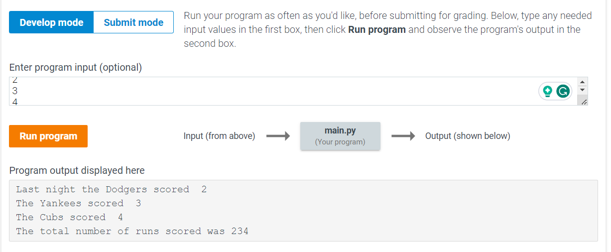 Solved 3.11 LAB: Fixing errors in Baseball The program | Chegg.com