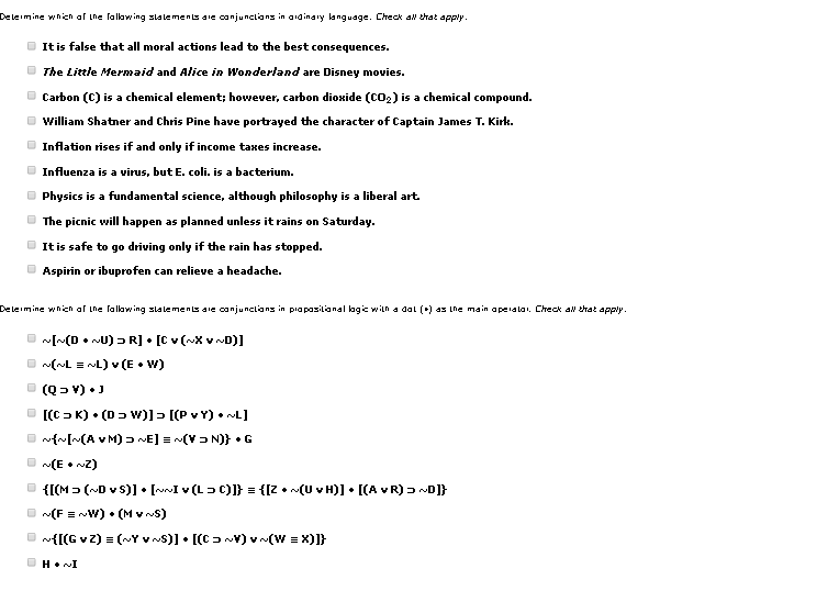 Solved 13. Conjunctions A conjunction is a statement that | Chegg.com