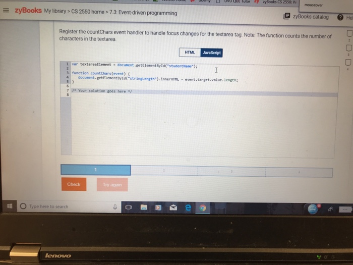 Solved ooks My library> CS 2550 home> 73: Event-driven | Chegg.com Solved ooks My library> CS 2550 home> 73: Event-driven | Chegg.com