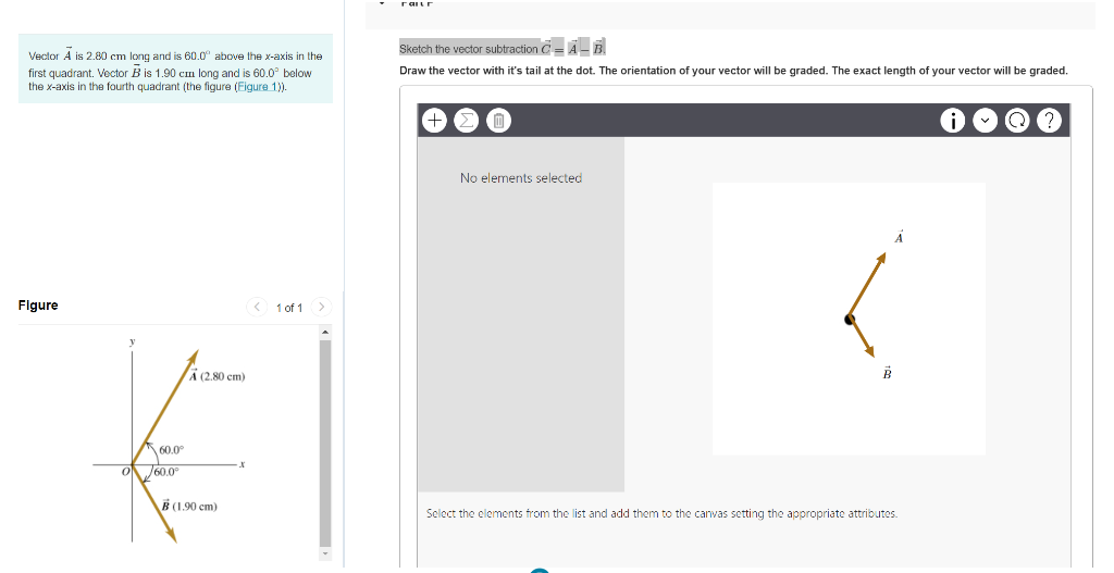 Solved Vector A⃗ Is 2 80 Cm Long And Is 60 0∘ Above The