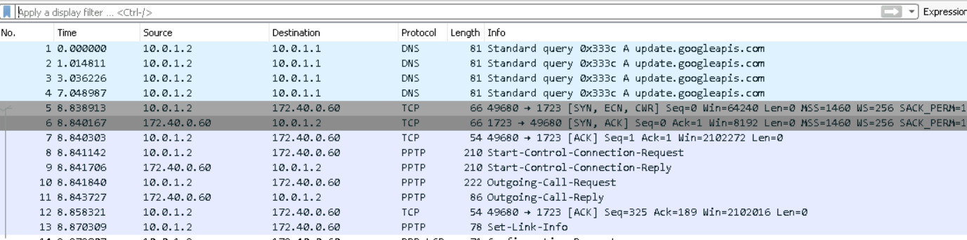 In Wireshark, open the workVPN capture file (This PC | Chegg.com