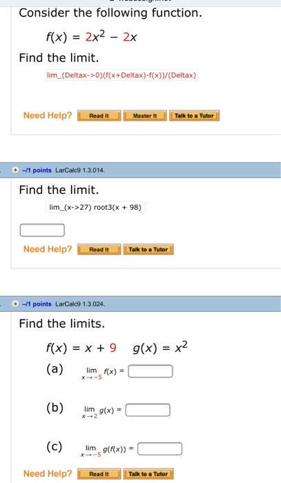 Solved Consider The Following Function F X 2x2 2x Find