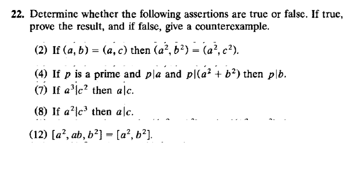 Solved Determine whether the following assertions are true | Chegg.com