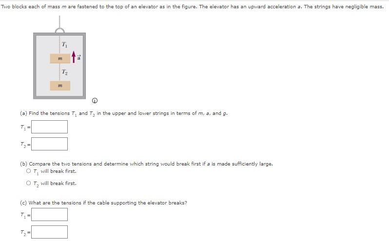 Solved (b) Compare the two tensions and determine which | Chegg.com