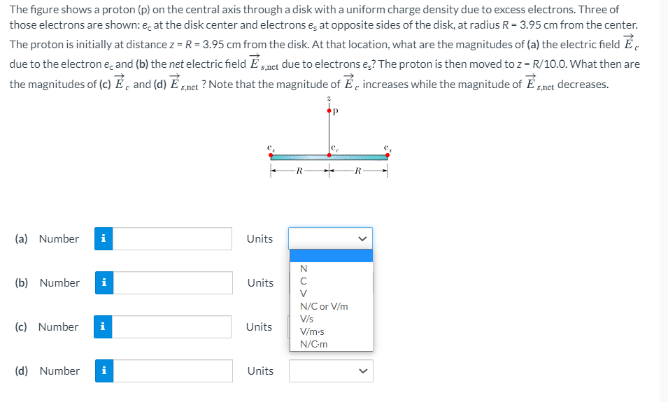 Solved The figure shows a proton (p) on the central axis | Chegg.com