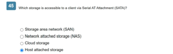 Solved 45 ﻿Which storage is accessible to a client via | Chegg.com