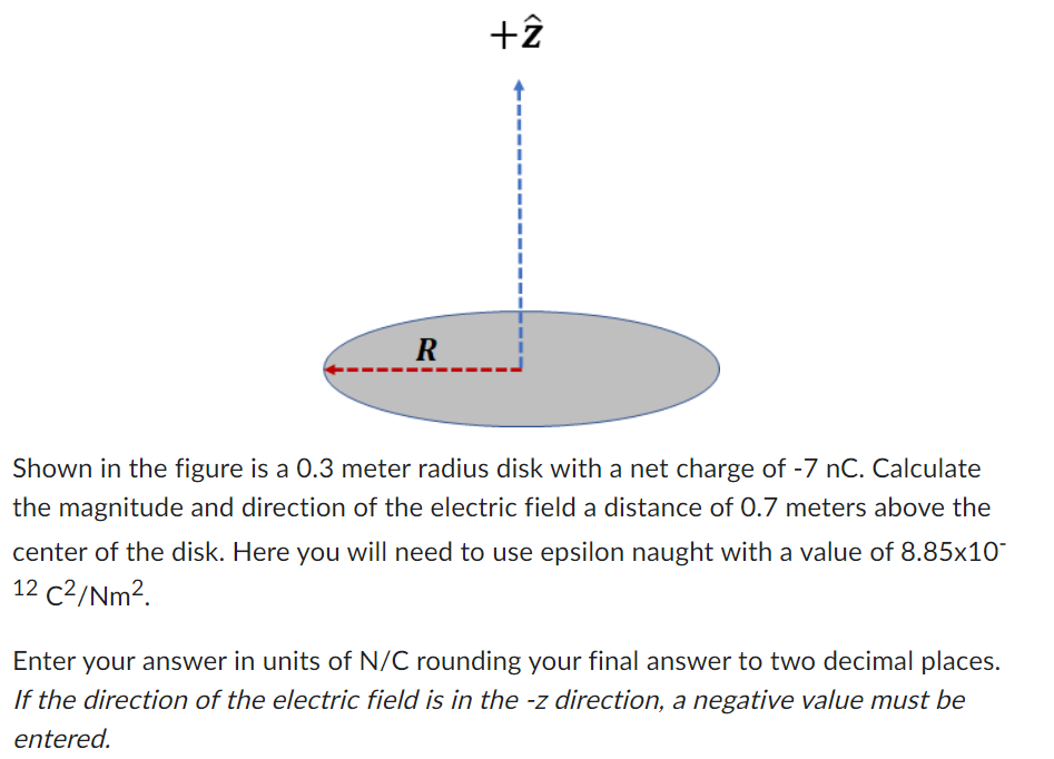 Solved Shown in the figure is a 0.3 meter radius disk with a | Chegg.com