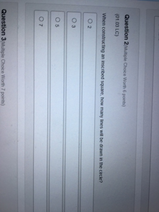 Solved Question 2(Multiple Choice Worth 6 points) (01.03 LC) | Chegg.com