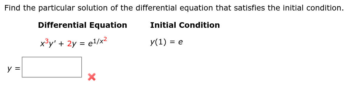 Solved Find the particular solution of the differential | Chegg.com