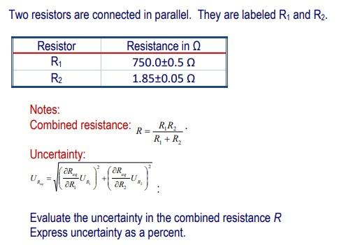 Solved Two resistors are connected in parallel. They are | Chegg.com