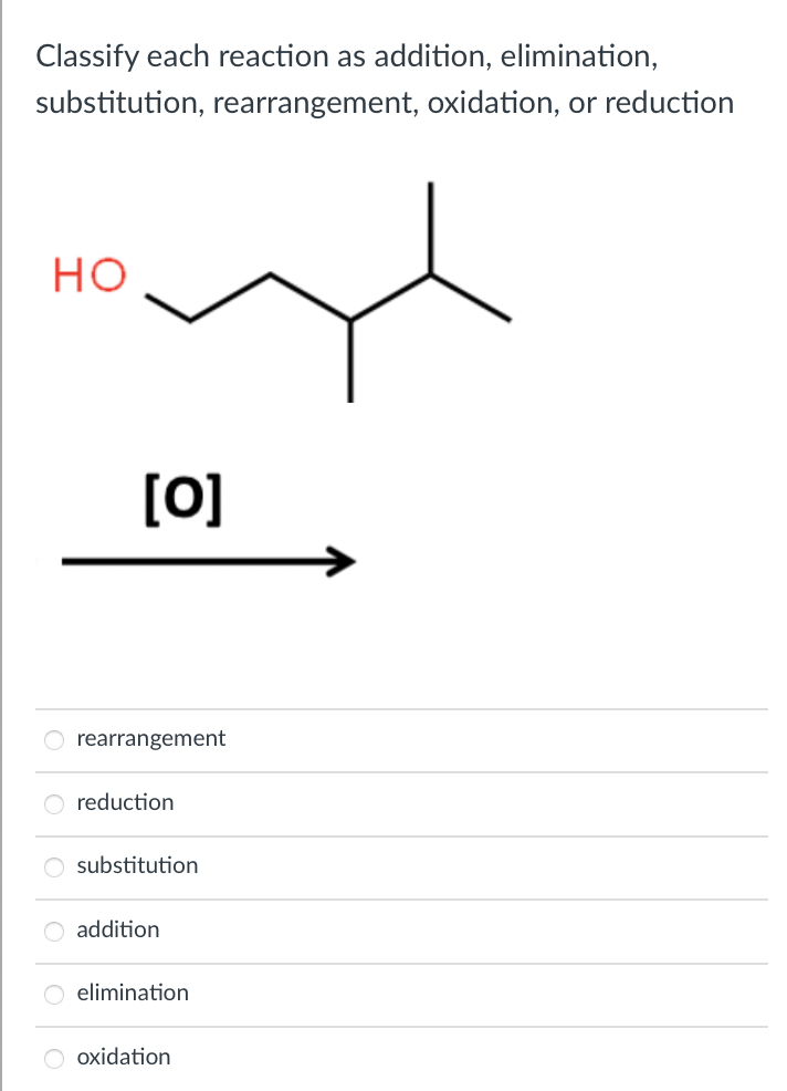 Solved Classify each reaction as addition, | Chegg.com