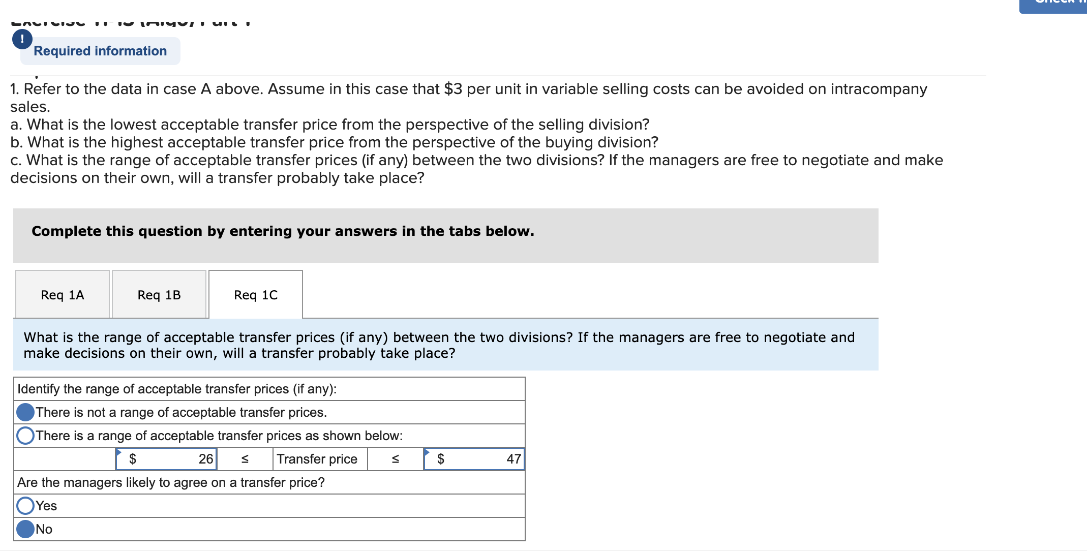 Solved Exercise 11-13 (Algo) Transfer Pricing Situations | Chegg.com Solved Exercise 11-13 (Algo) Transfer Pricing Situations | Chegg.com