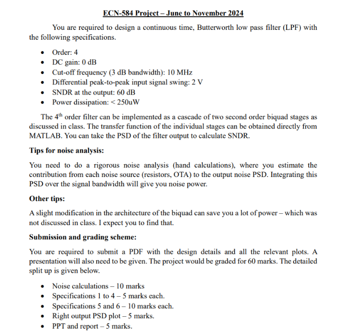 Solved ECN-584 ﻿Project - ﻿June to November 2024You are | Chegg.com
