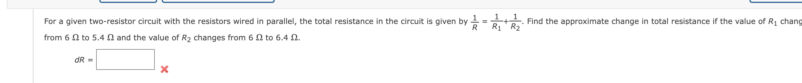 Solved For a given two-resistor circuit with the resistors | Chegg.com
