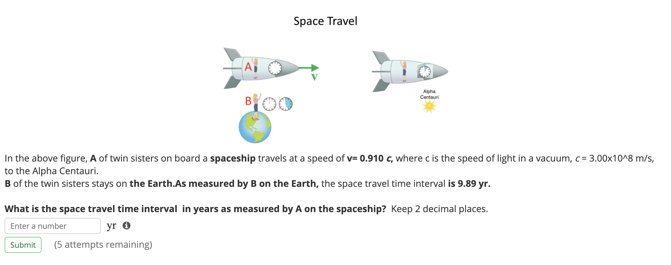 Solved Special Relativity - Time Dilation Special Relativity | Chegg.com