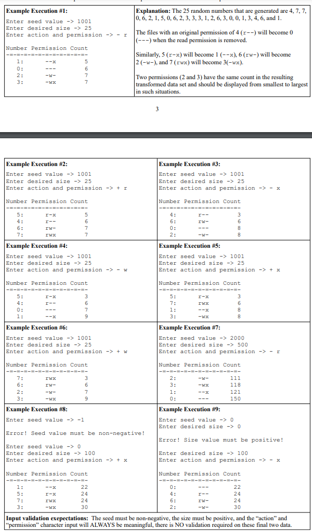 Solved by an EXPERT Problem: Given an integer to serve as a seed for the | Chegg.com