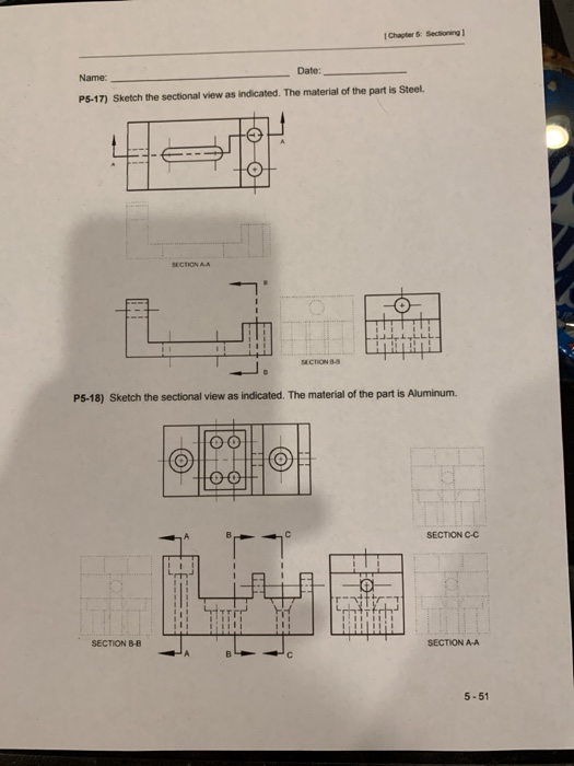 Solved I Chapter & Sectioning1 Date: Name PS-17) Sketch the | Chegg.com