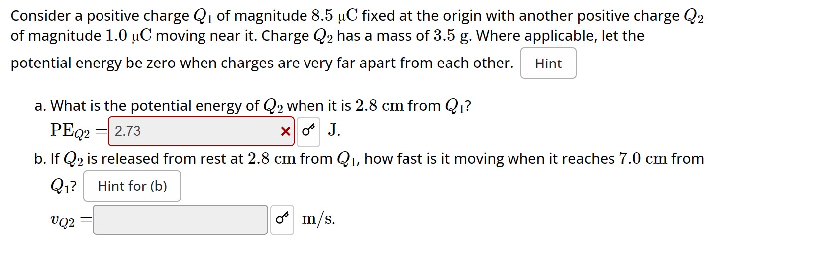 Solved Consider a positive charge Q1 of magnitude 8.5μC | Chegg.com
