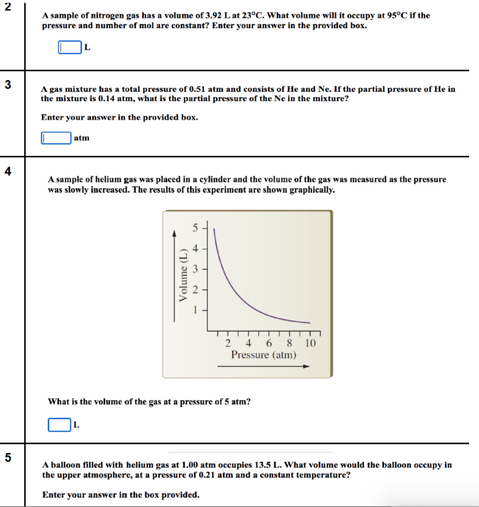 Solved 2 A sample of nitrogen gas has a volume of 3.92 L at | Chegg.com