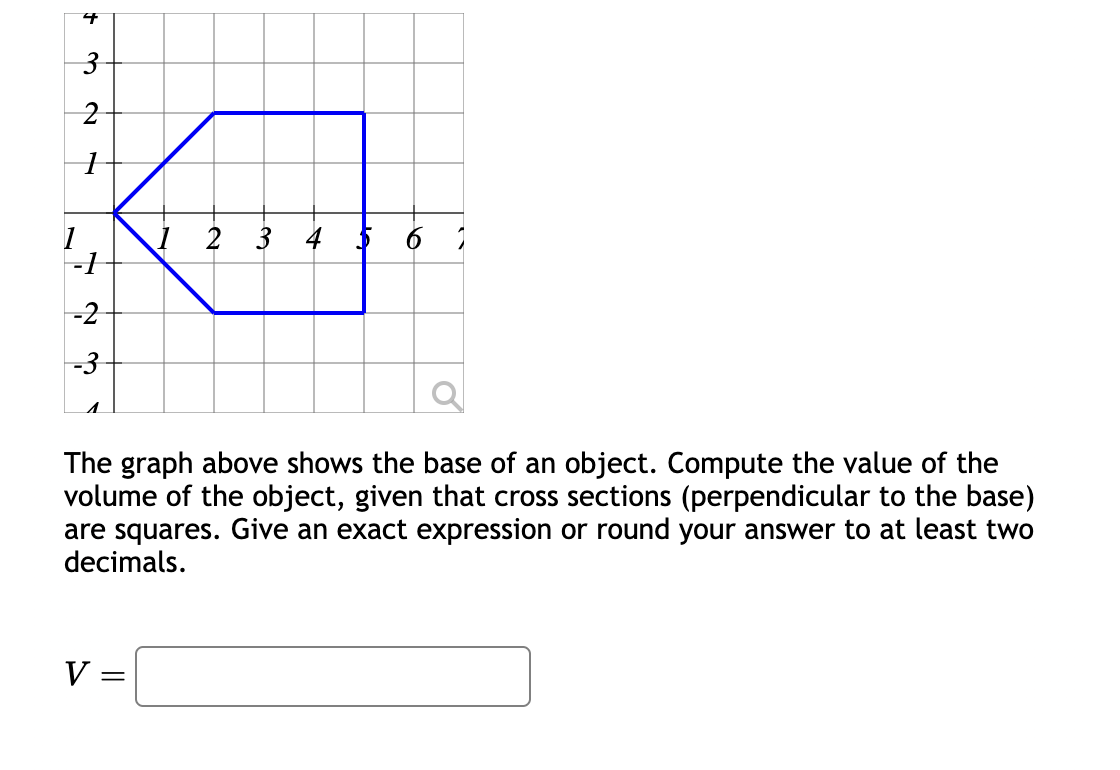 Solved The graph above shows the base of an object. Compute | Chegg.com