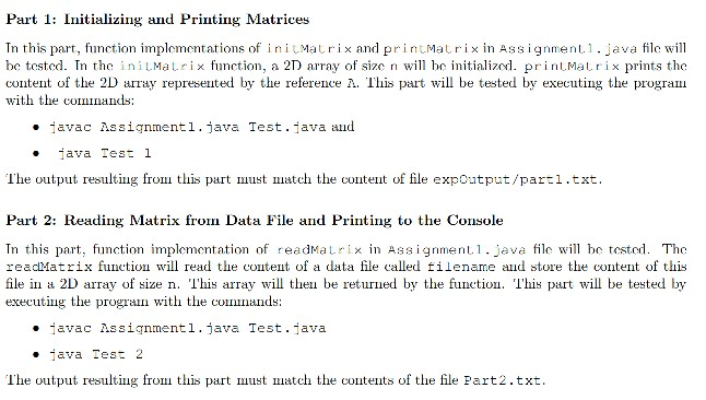 An assignment to implement the Strassen’s algorithm | Chegg.com