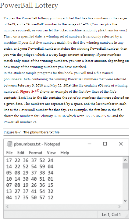 Solved PowerBall Lottery To play the PowerBall lottery, you | Chegg.com