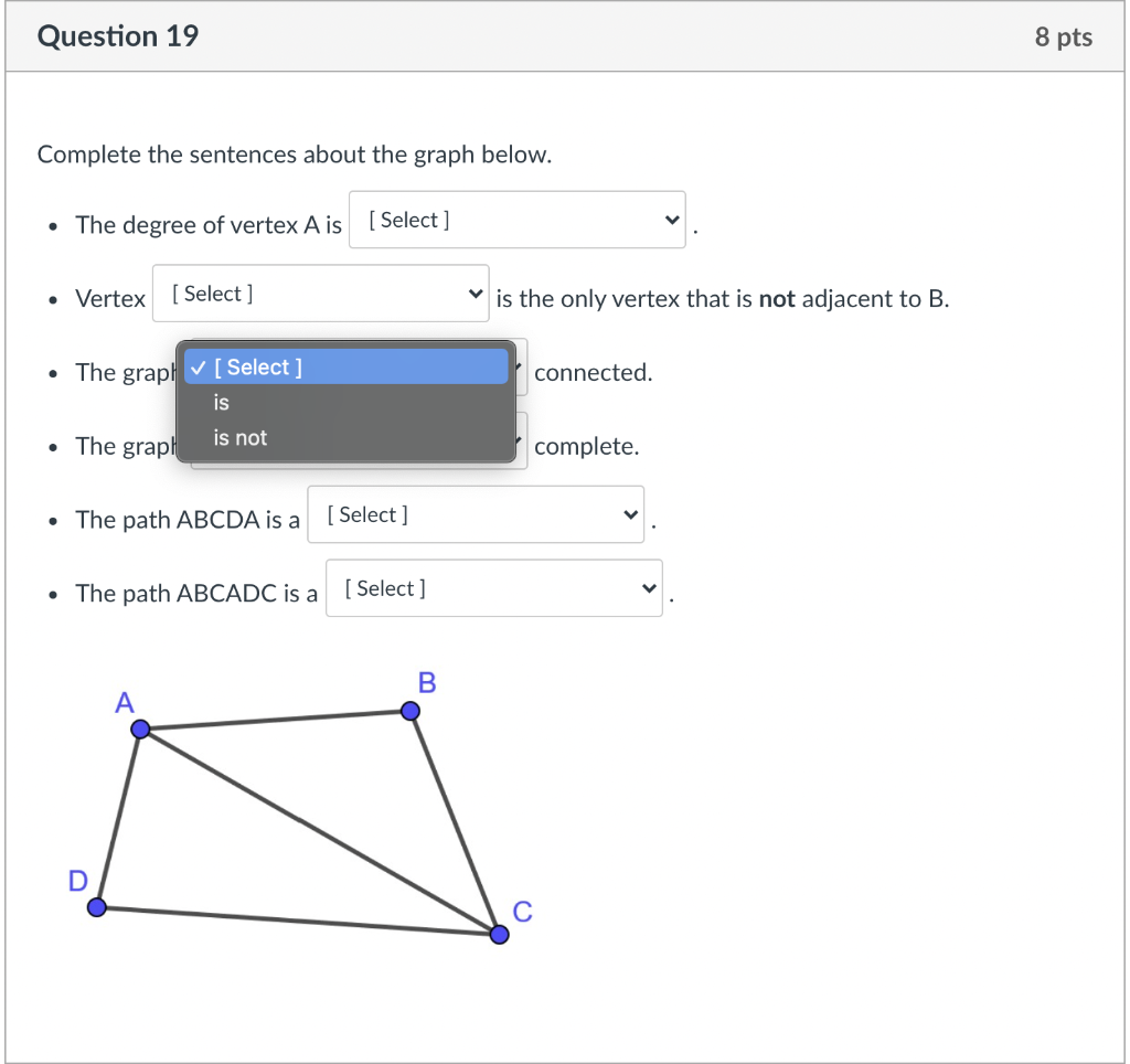 Solved Question 19 8 pts Complete the sentences about the | Chegg.com