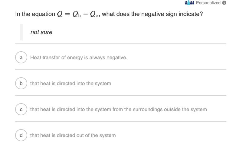 Solved Personalized In the equation Q = Qn - Qc, what does | Chegg.com