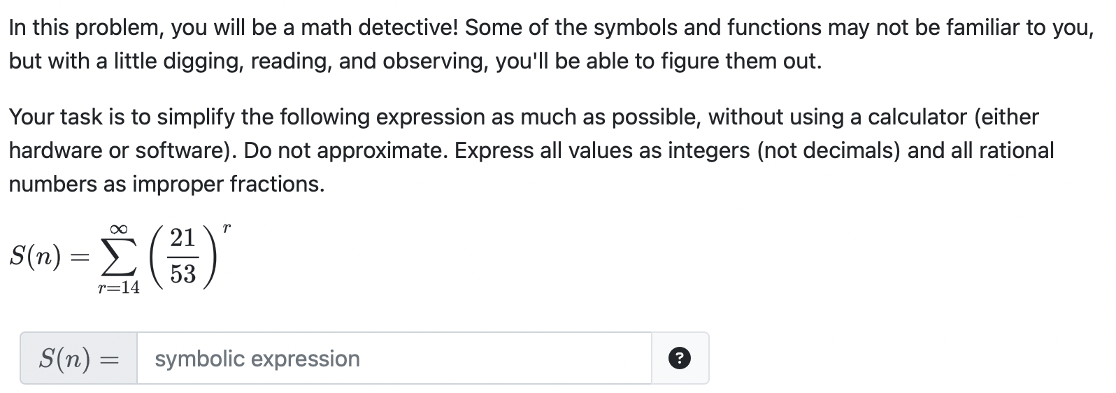 Solved In this problem, you will be a math detective! Some | Chegg.com