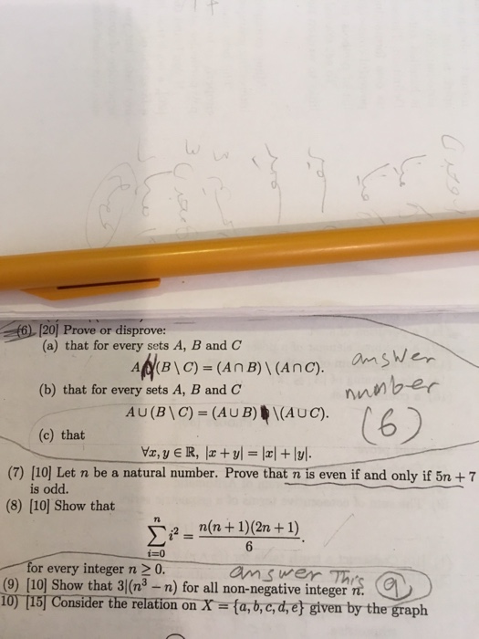 Solved Prove or disprove: (a) that for every sets A, B and | Chegg.com