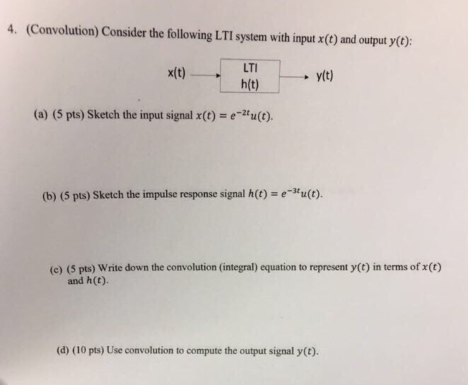 Solved (Convolution) Consider the following LTI system with | Chegg.com Solved (Convolution) Consider the following LTI system with | Chegg.com