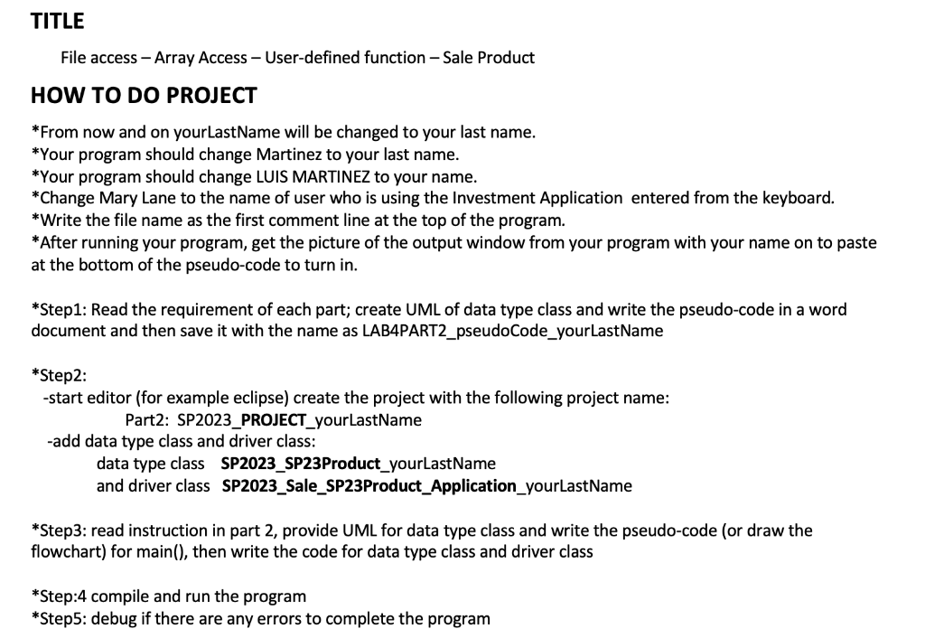 File Access Array Access User Defined Function 
