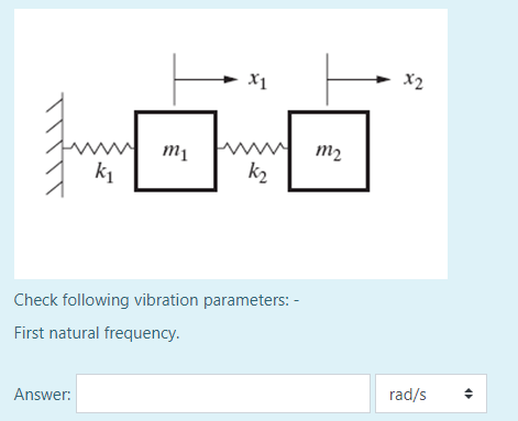 Solved Find the free-vibration response of a typical 2DOF | Chegg.com